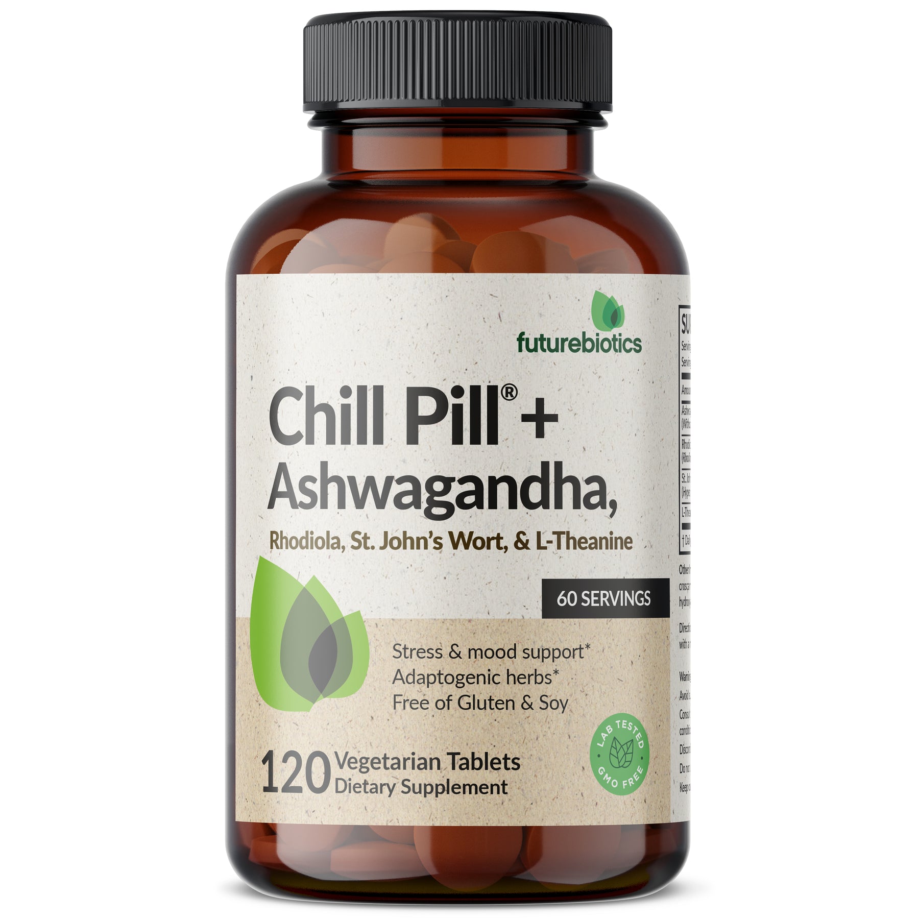 Chill Pill + Ashwagandha, Rhodiola, St. John’s Wort, & L-Theanine 2000 ...