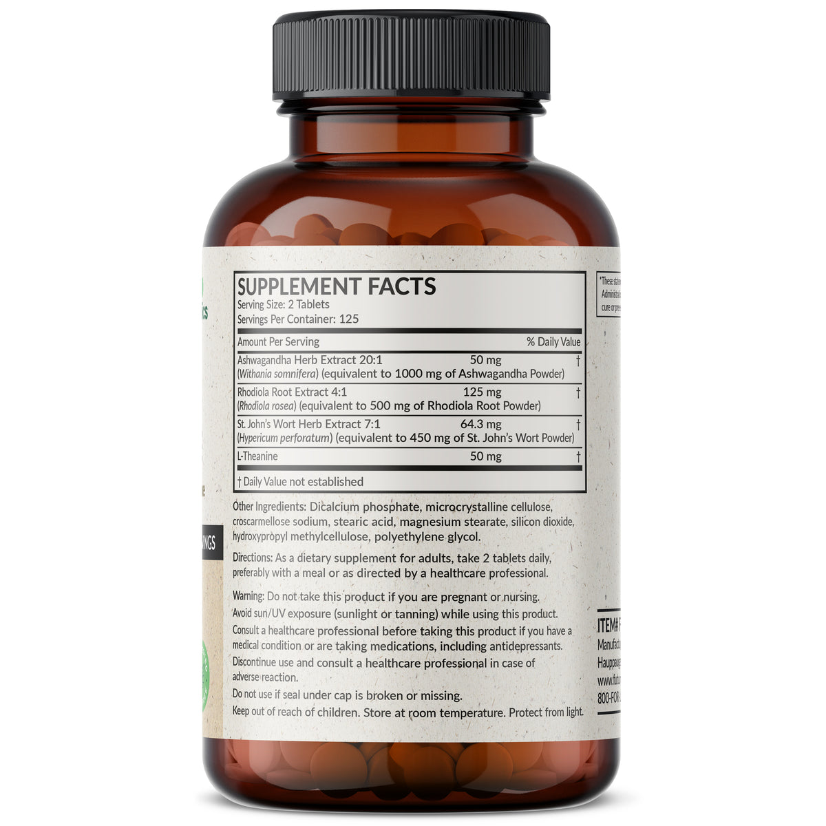 Chill Pill + Ashwagandha, Rhodiola, St. John’s Wort, & L-Theanine 2000 ...