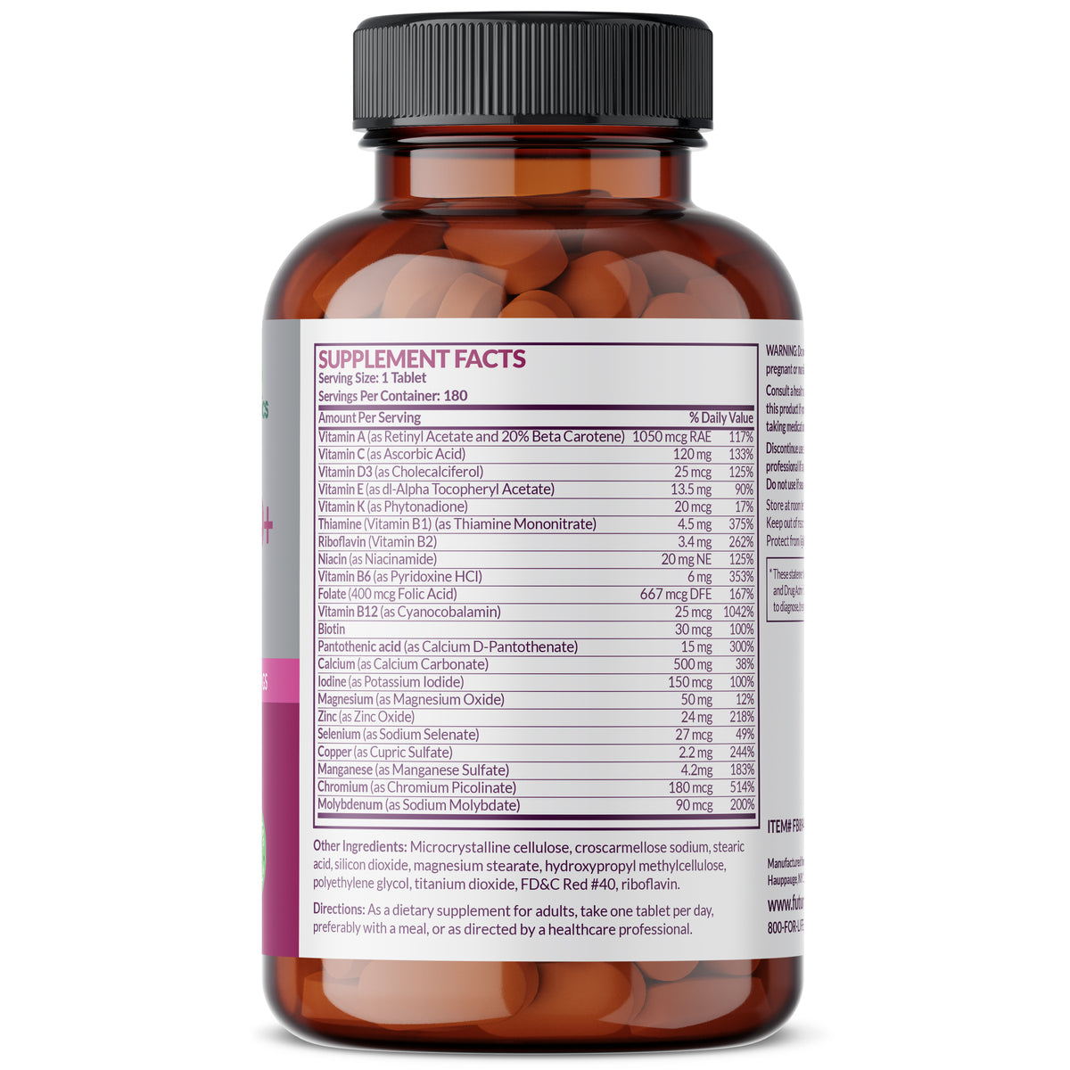 Women's 50+ Multivitamin Once Daily Multivitamin, 180 Tablets ...